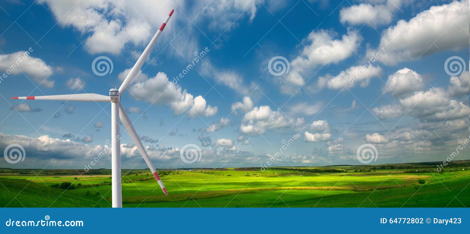 Windmills at a field stock photo. Image of colors, high - 64772802