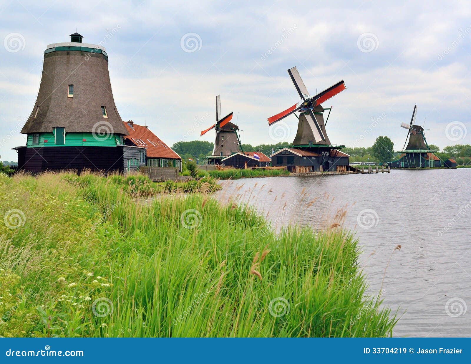 Windmills of Holland stock image. Image of netherlands - 33704219