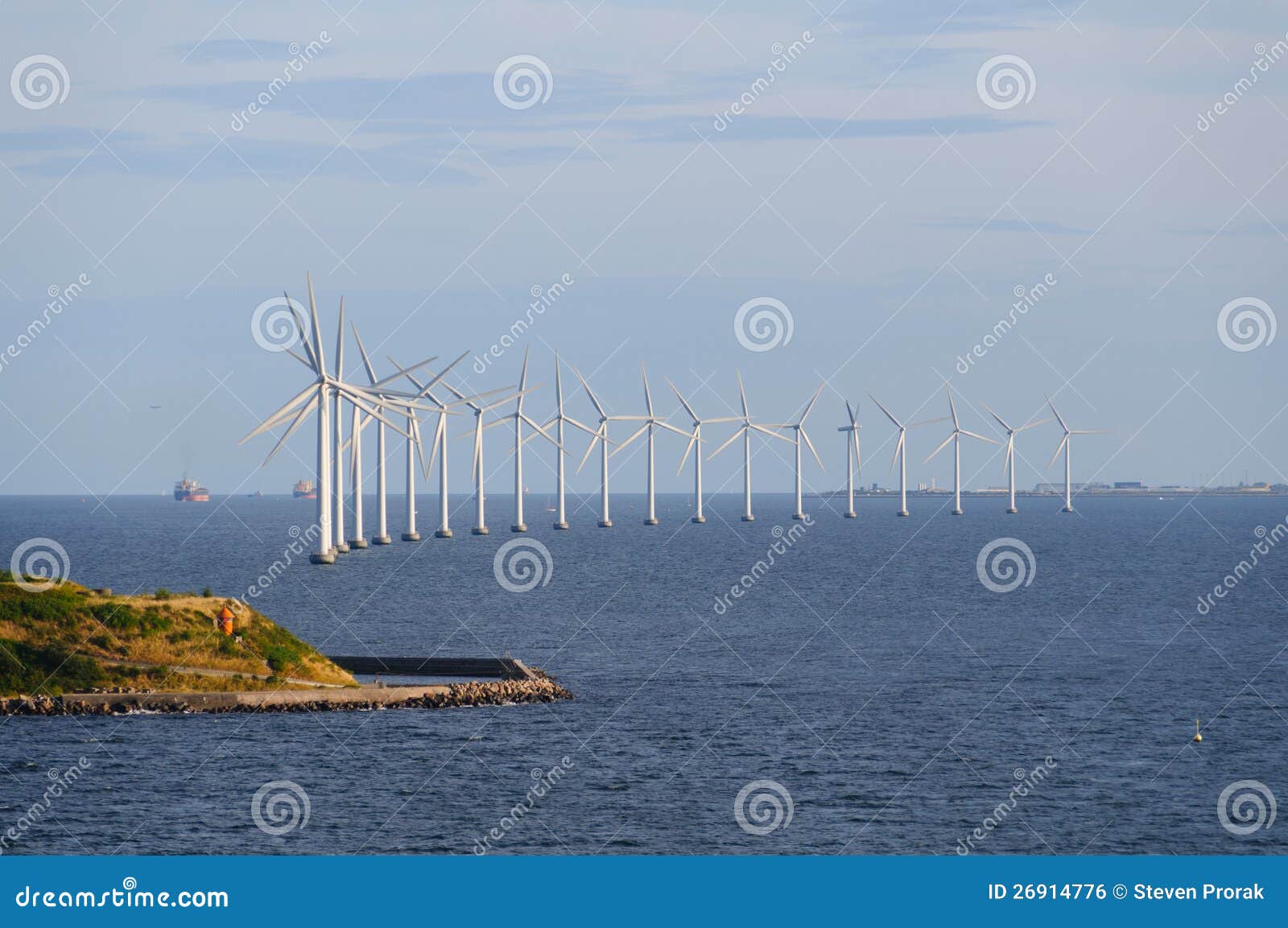 Windmills on an Ocean Coast Stock Photo - Image of ocean, coast: 26914776