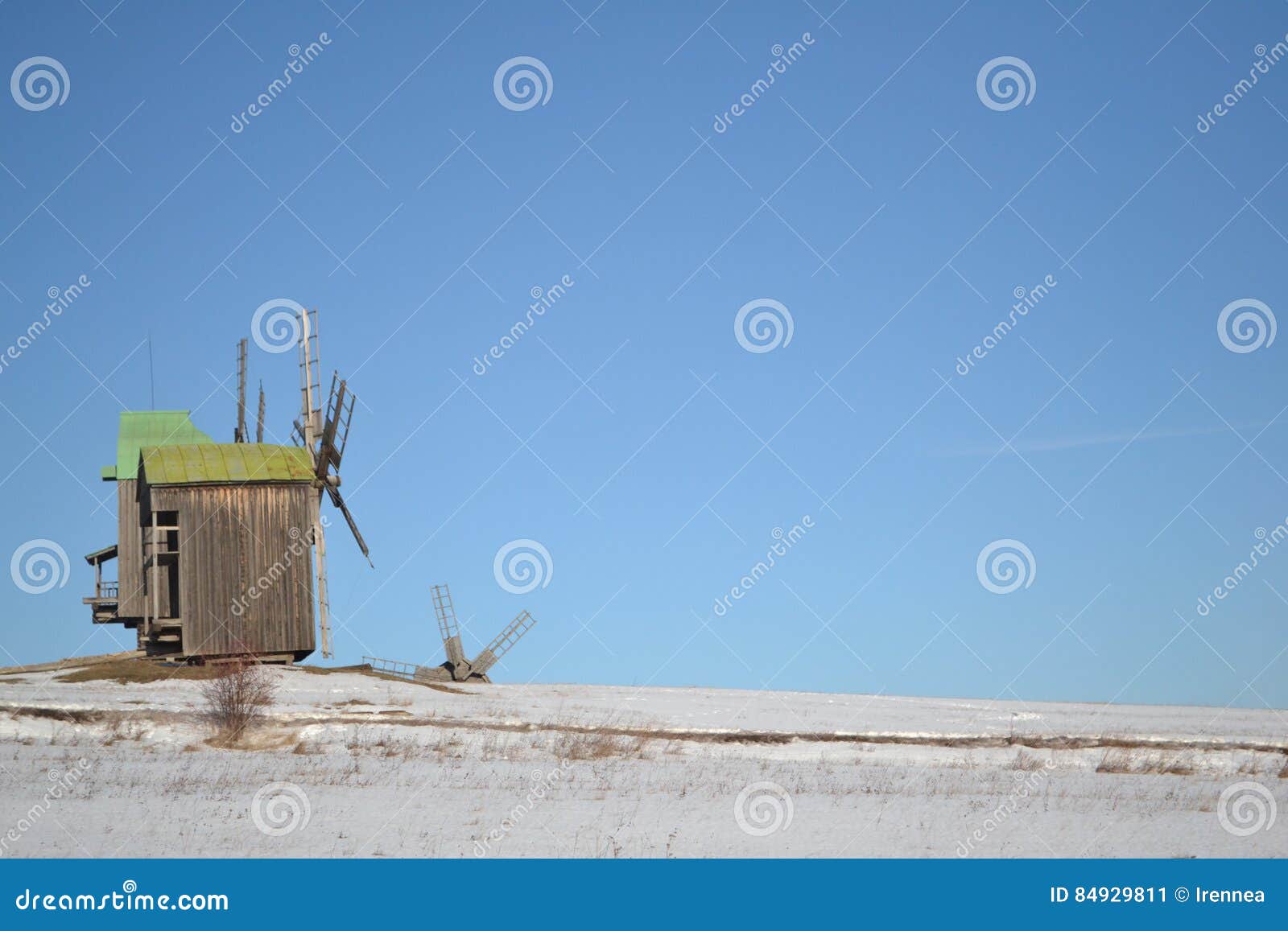 Windmills on the Ski Meadow Stock Image - Image of forest, windmill ...