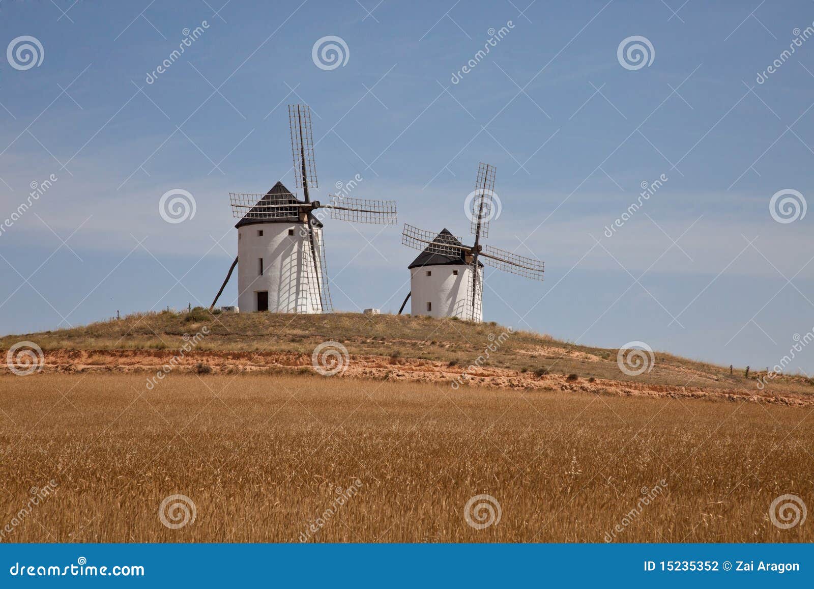Windmills in Spain stock photo. Image of harvest, windmill - 15235352
