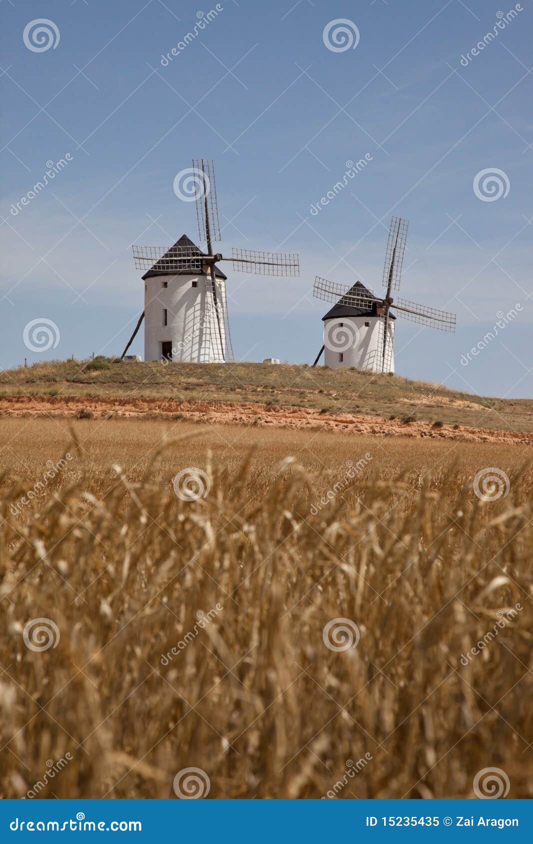 Windmills in Spain stock image. Image of quixote, windmill - 15235435