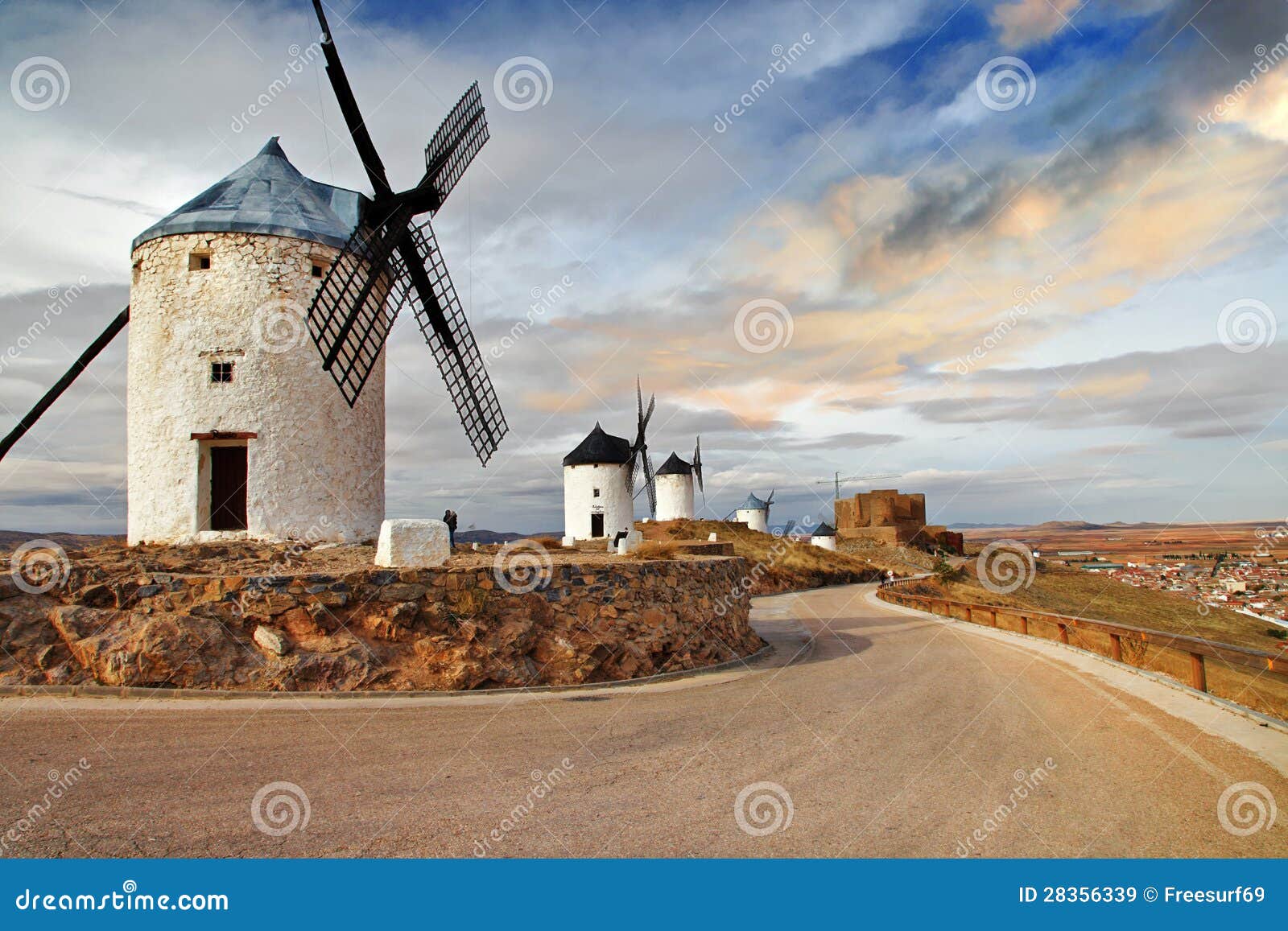 Windmills of Spain stock image. Image of alcazar, quixote - 28356339