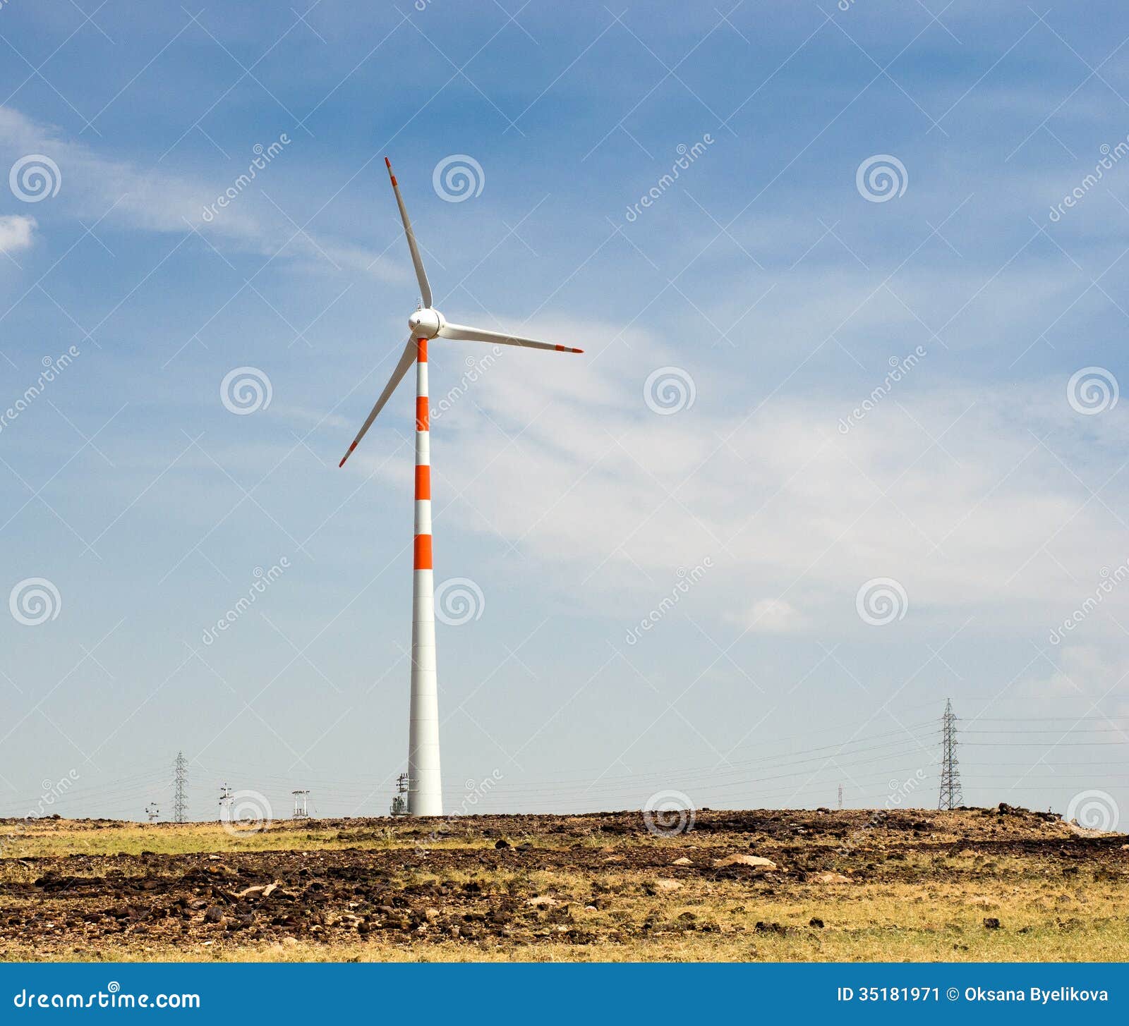 Windmills stock image. Image of desert, asia, industry - 35181971