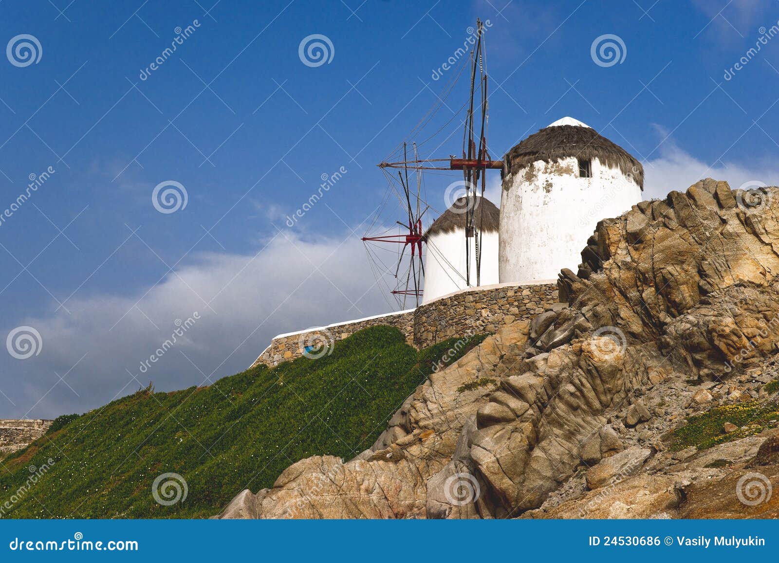 Windmills on the top stock photo. Image of windmills - 24530686