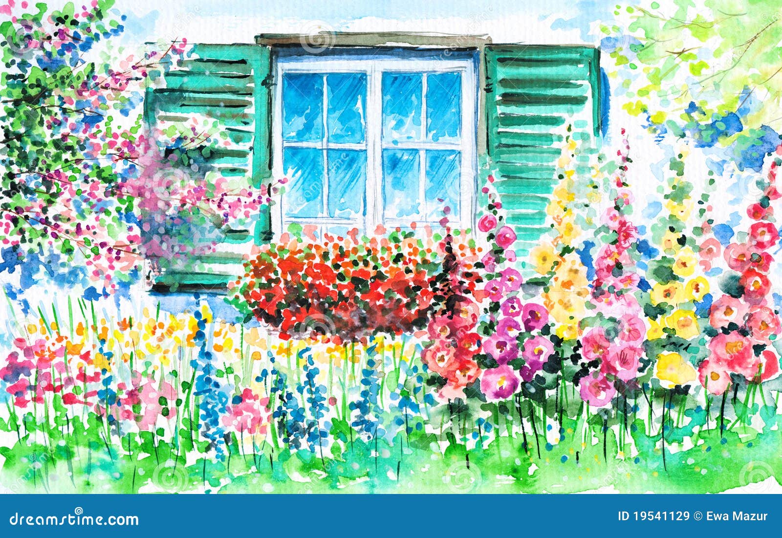 Window stock image. Image of garden, grass, color, block - 19541129