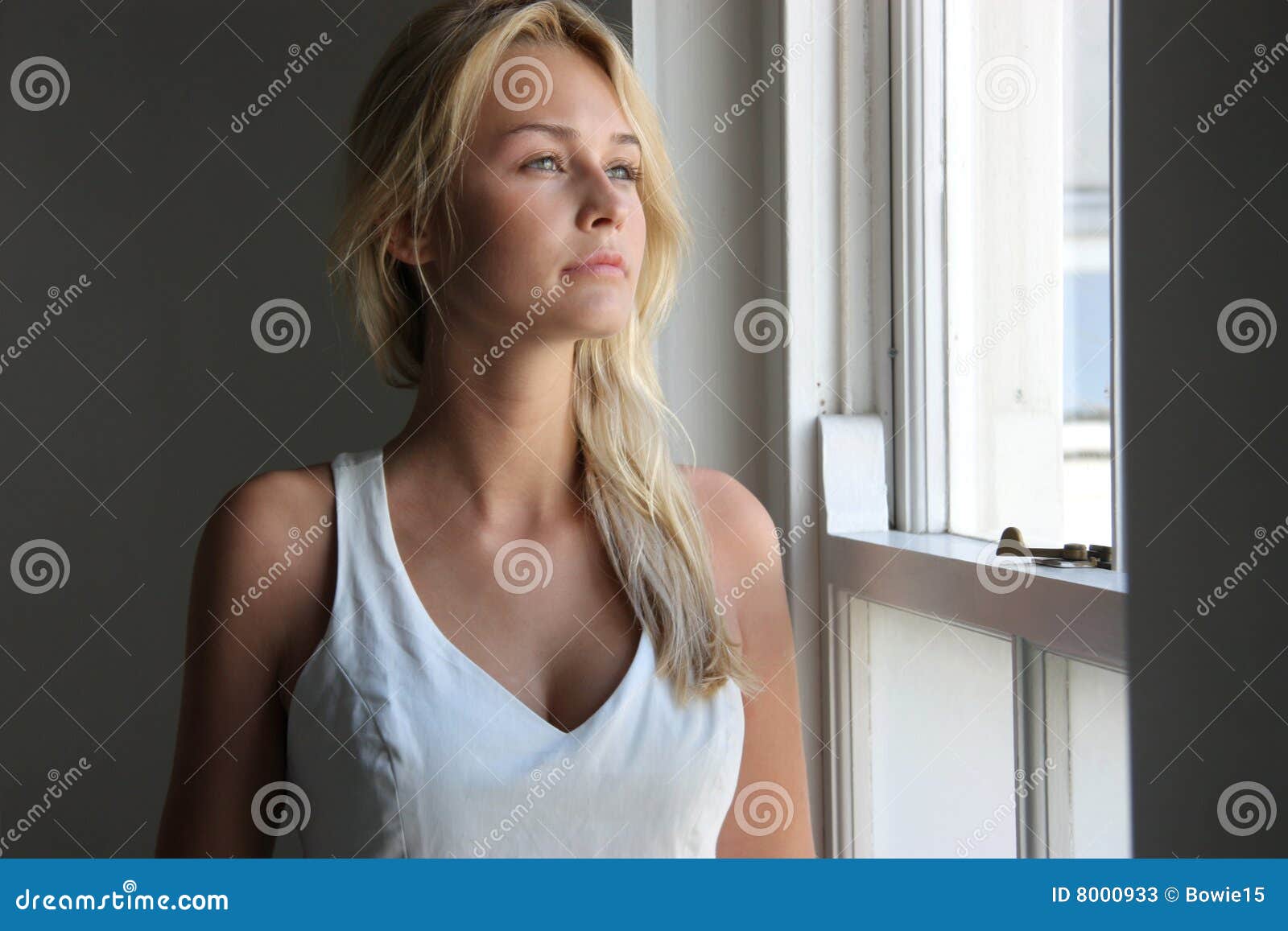 Window stock image. Image of interior, pretty, woman, wait - 8000933