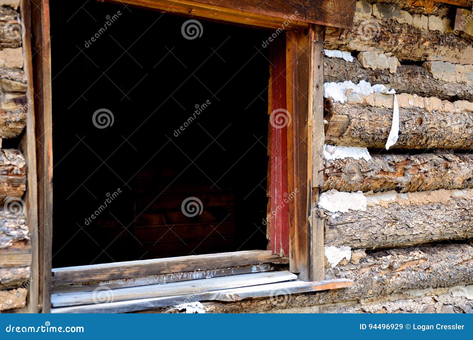 Window in an Abandonded Cabin Stock Image - Image of forest, forgotten ...
