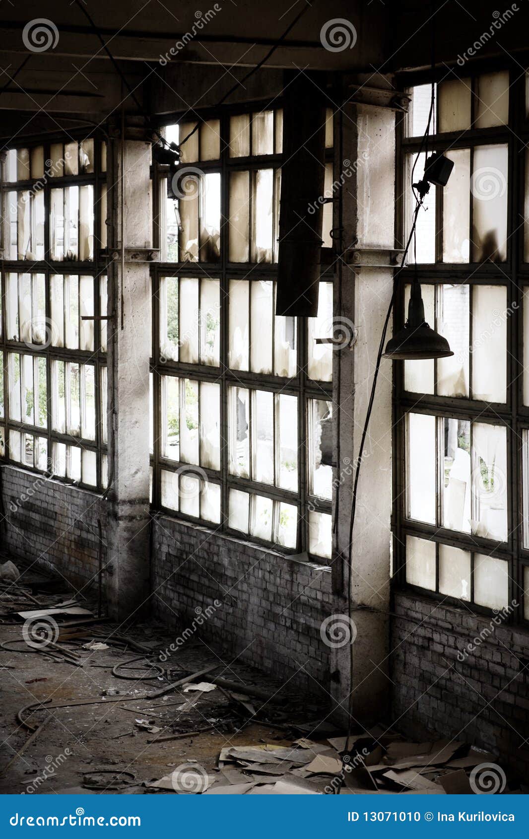 Window of Abandoned Factory Stock Photo - Image of dilapidated ...