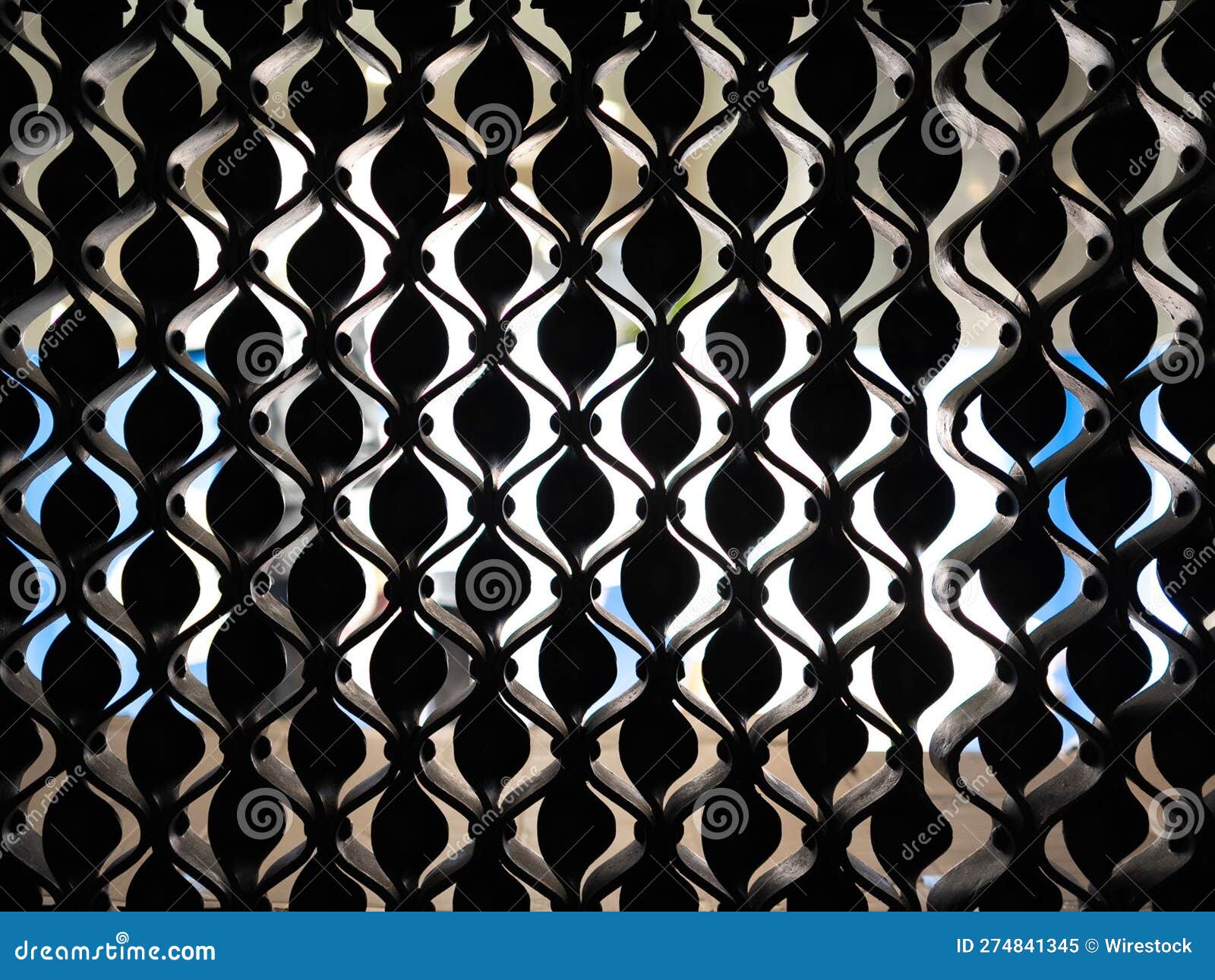 A Window with an Abstract Design in it with Light Reflected Stock ...