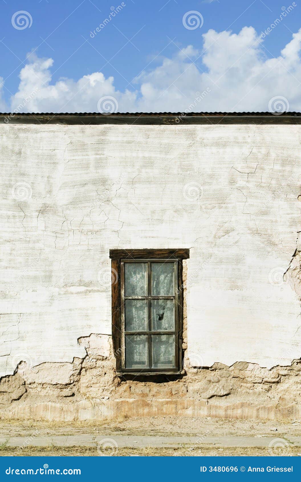 Window on an Adobe Building Stock Photo - Image of tucson, adobe: 3480696