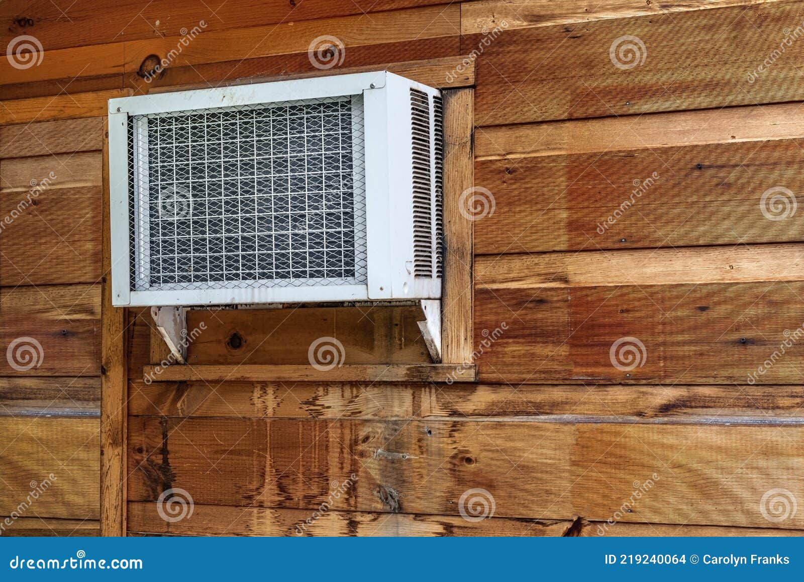 A Window And A Air Conditioner On The Grey Brick Wall Background ...