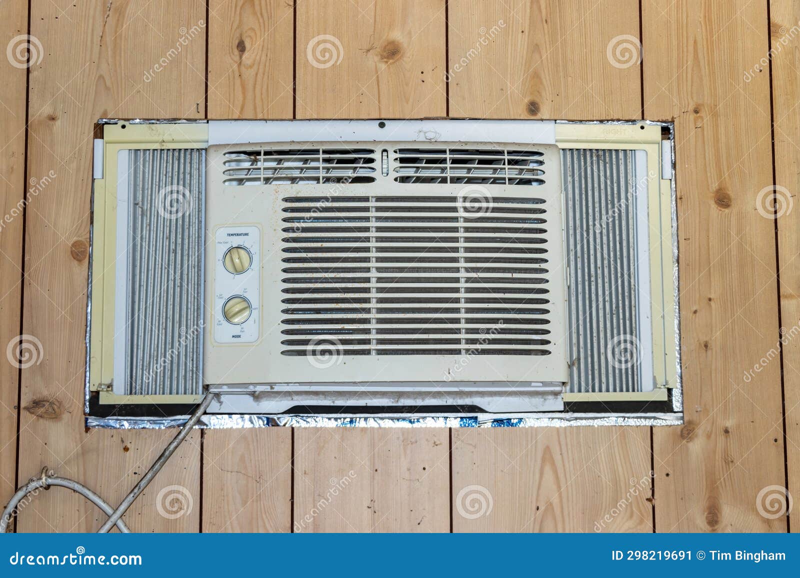 Window Air Conditioning Unit Installed through the Wall Stock Image ...