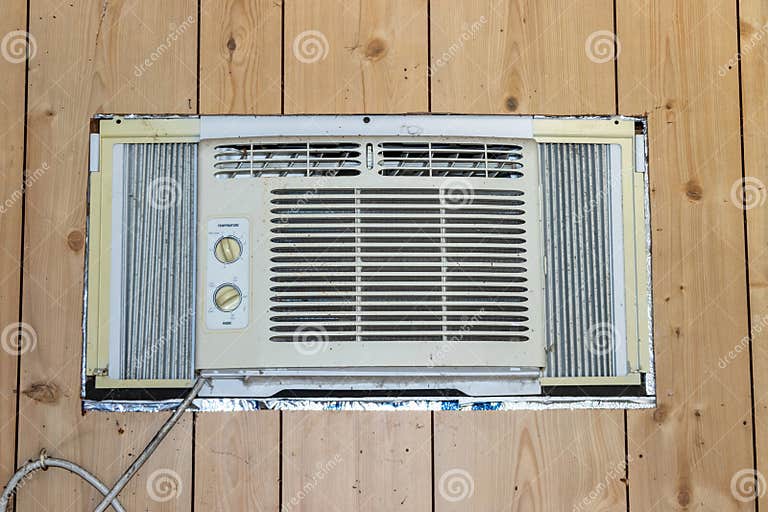 Window Air Conditioning Unit Installed through the Wall Stock Image ...