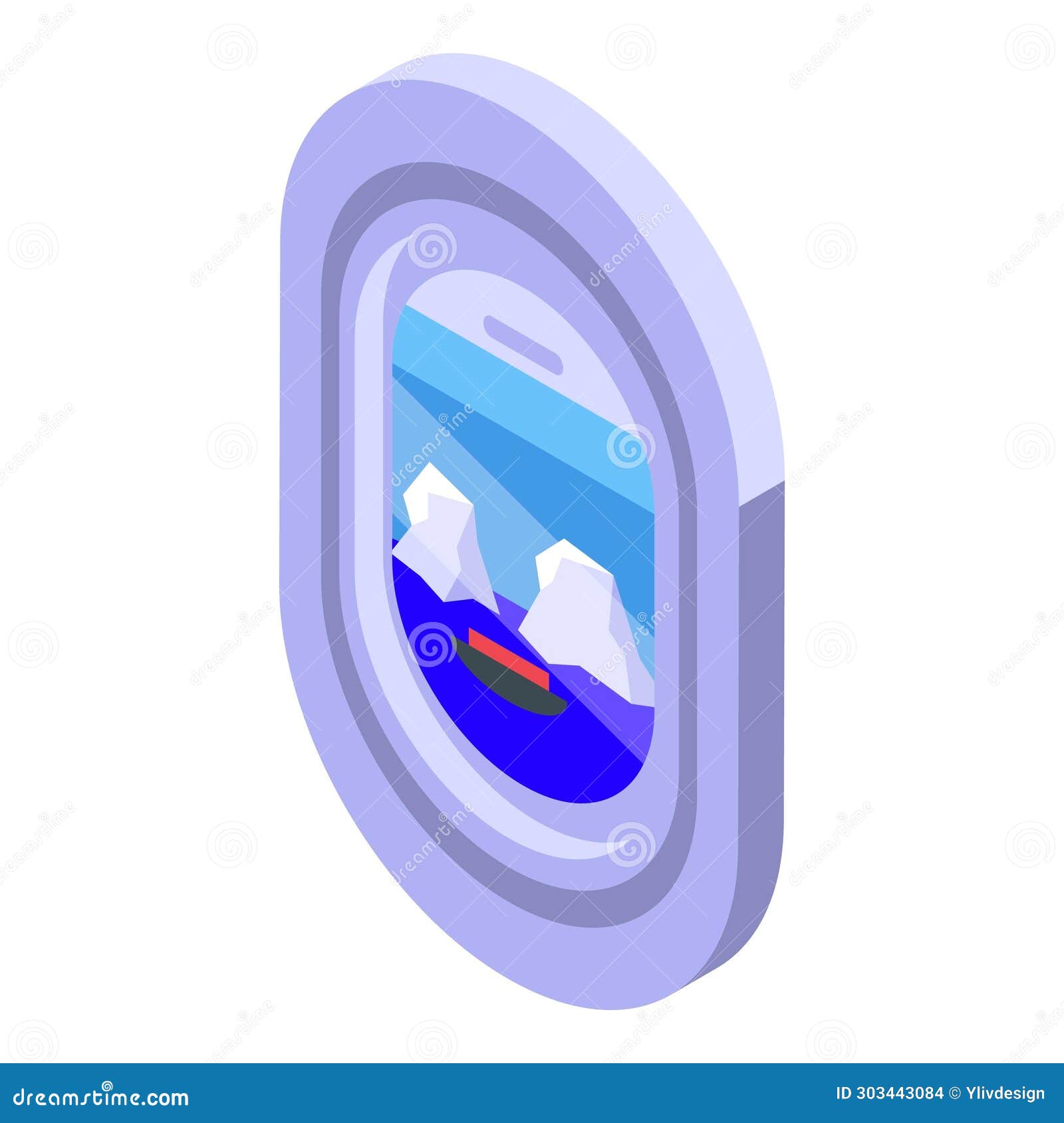 Window Airplane. Mockup Of Plane. Window Inside Aeroplane. Exterior Of ...
