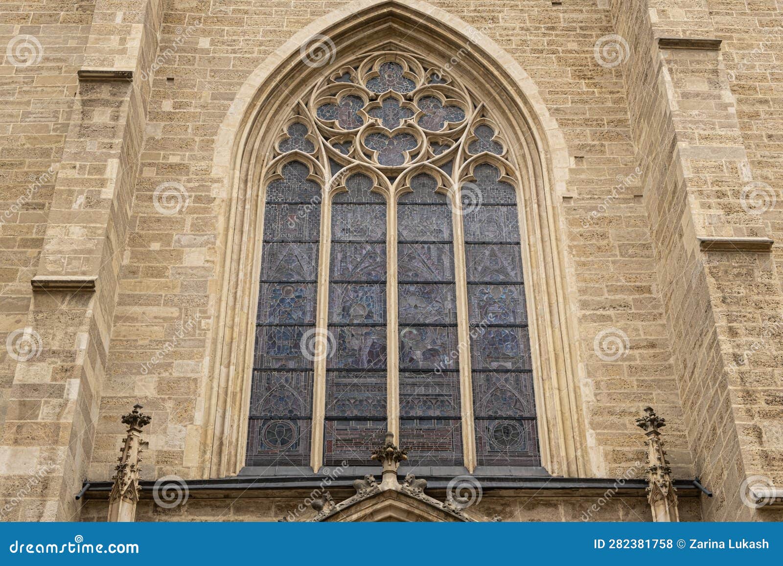 The Window of an Ancient Minorite Church in Austria in Vienna Stock ...