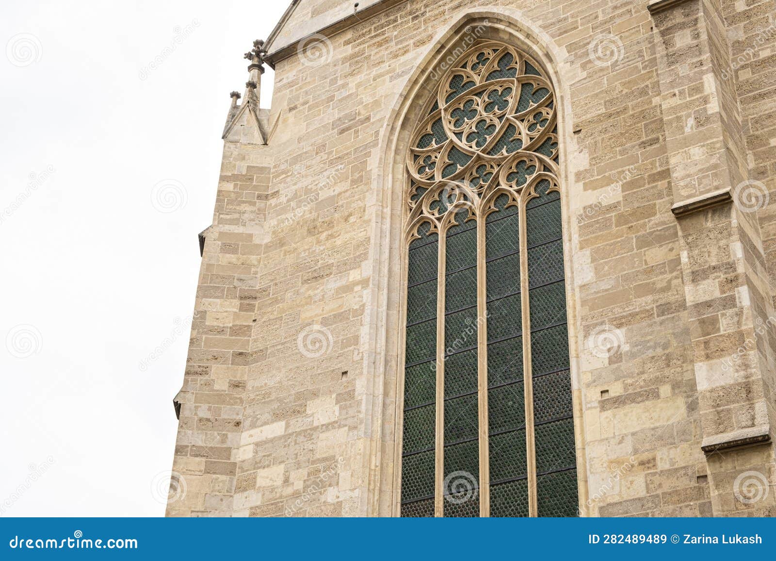The Window of an Ancient Minorite Church in Austria in Vienna Stock ...