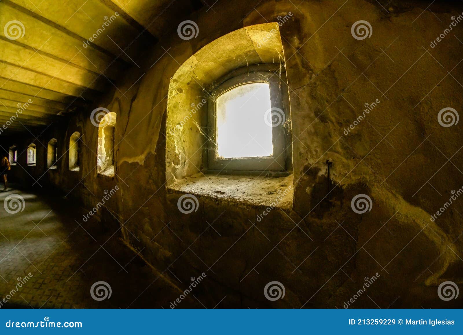 Window Ancient Stone Wall Under Ground Stock Image - Image of blank ...