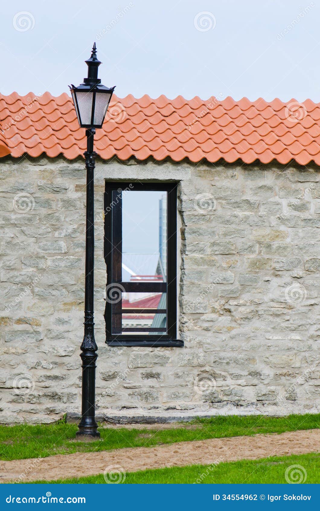 Window Aperture in a Wall from Calcareous Stones Stock Photo - Image of ...