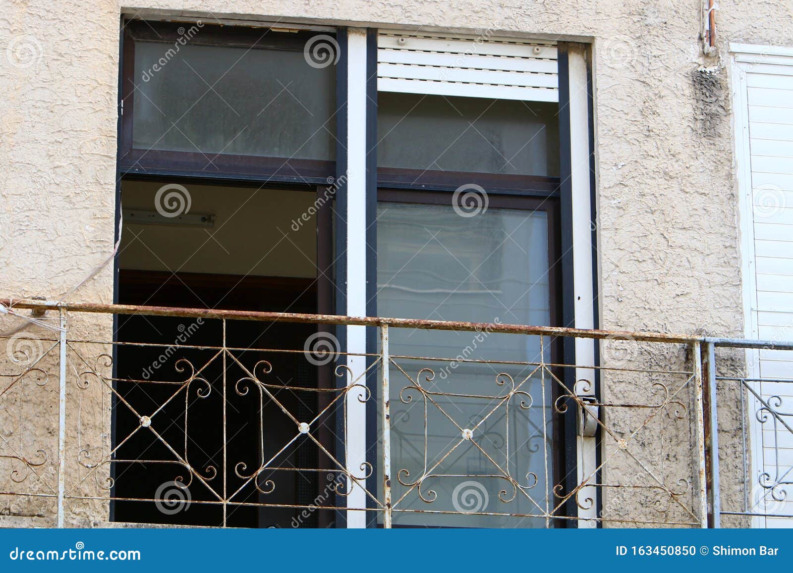 Small Window in a Big City in Israel Stock Photo - Image of wall ...