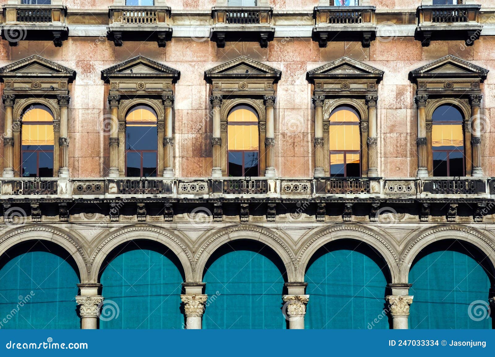 Wall with Window of Classic Building Stock Photo - Image of frameworkn ...