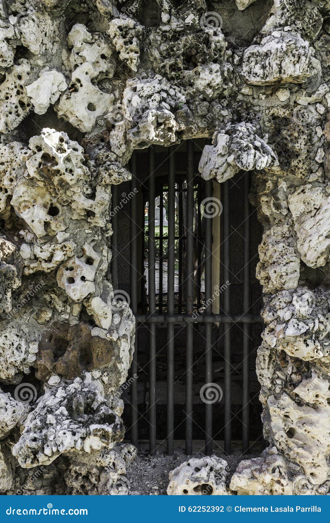 Window with Bars of a Prison of Stone Stock Photo - Image of iron ...
