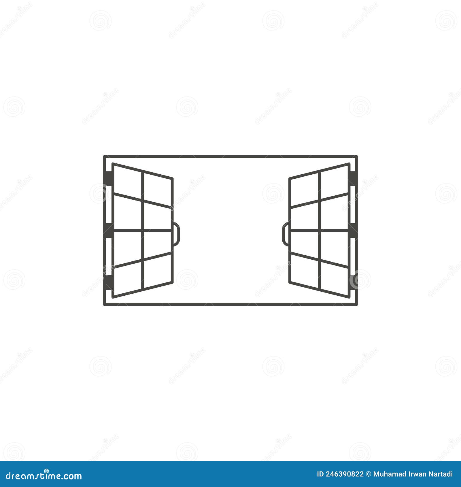 Window Blank View. Vector Outline Icon Illustration Stock Vector ...