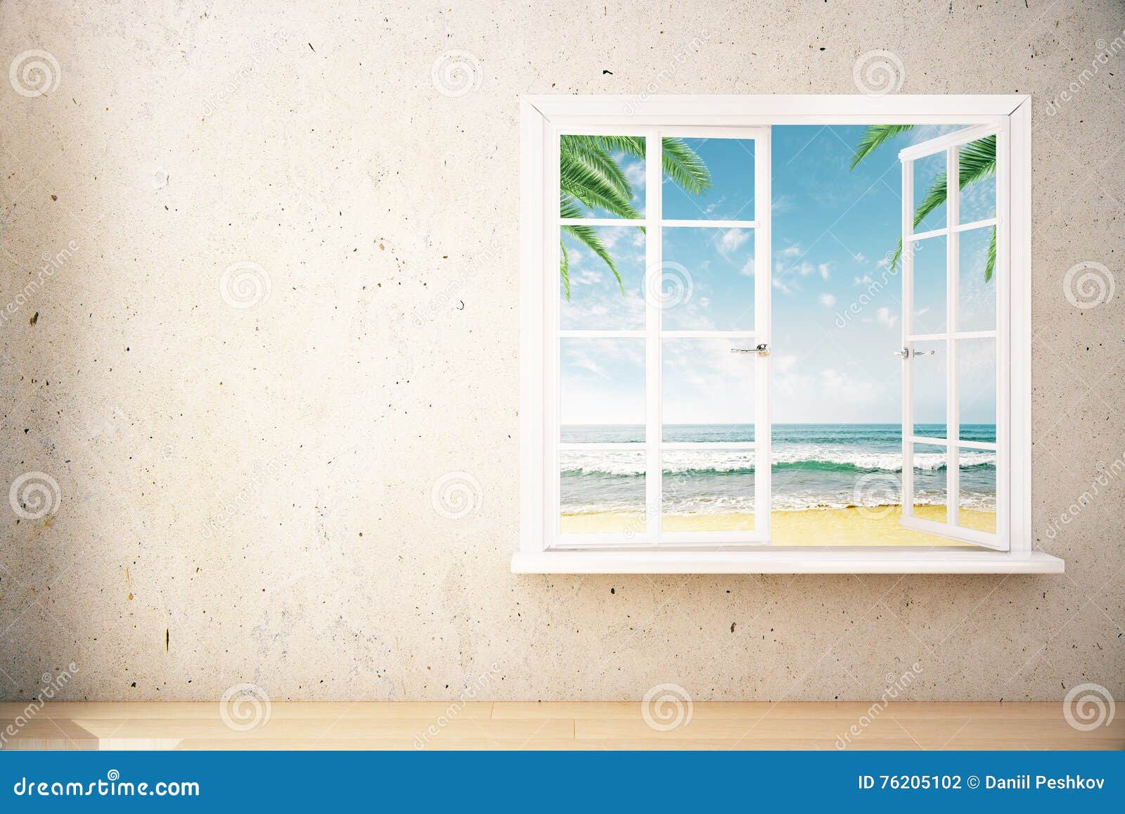 Window and blank wall stock illustration. Illustration of indoors ...