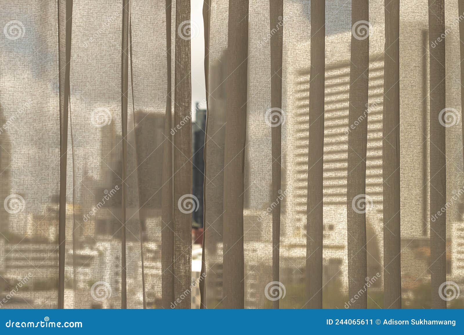 Window Blinds Block Out the Building`s Exterior Light Stock Image ...