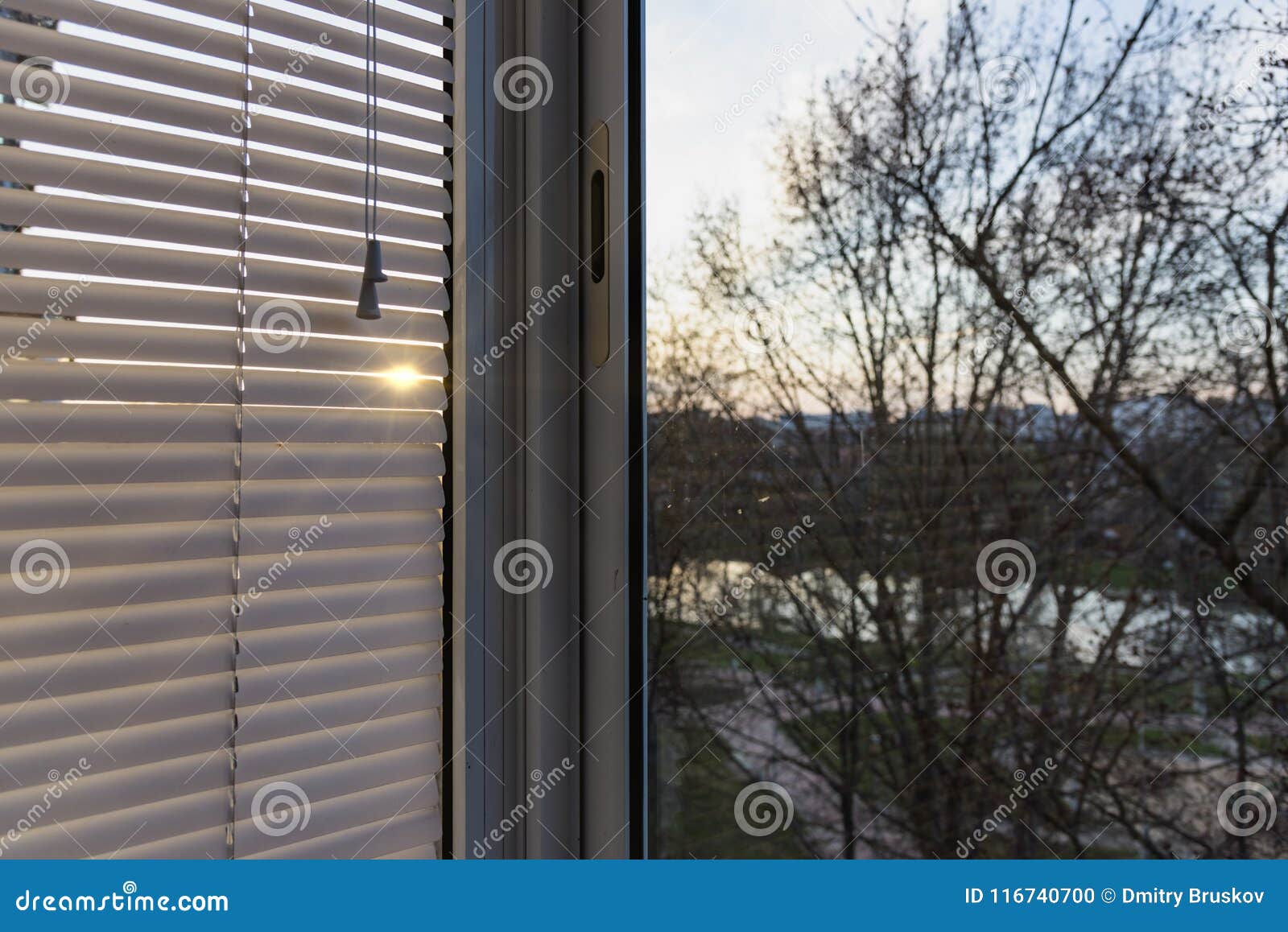 Window blinds stock photo. Image of blue, home, closeup - 116740700
