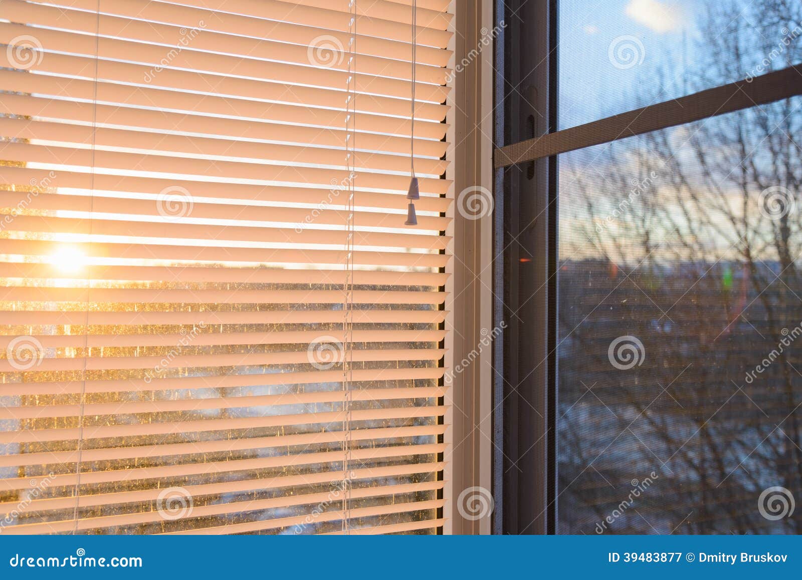 Window blinds stock image. Image of indoor, full, blue - 39483877