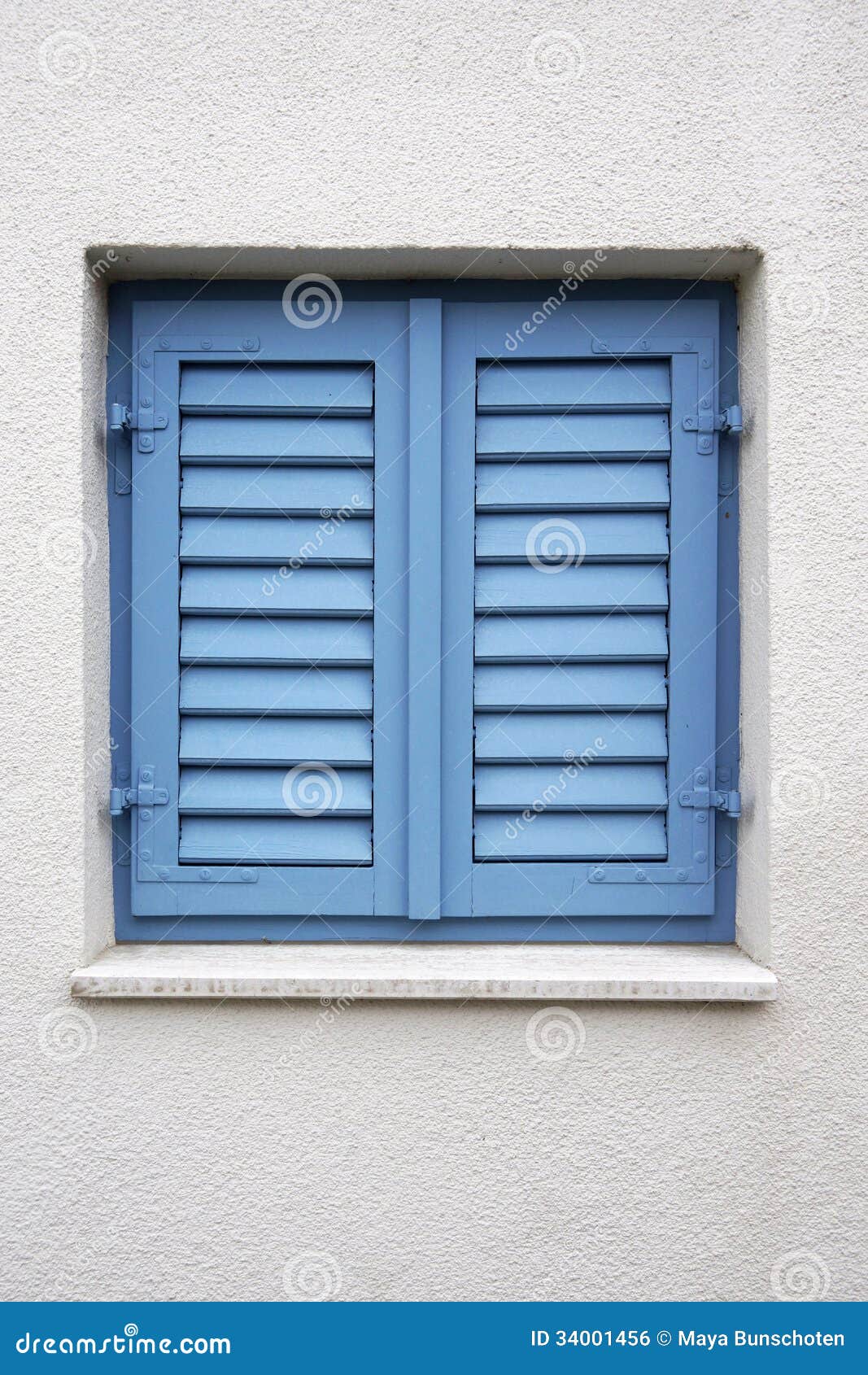 Window with blue shutters stock photo. Image of frame - 34001456