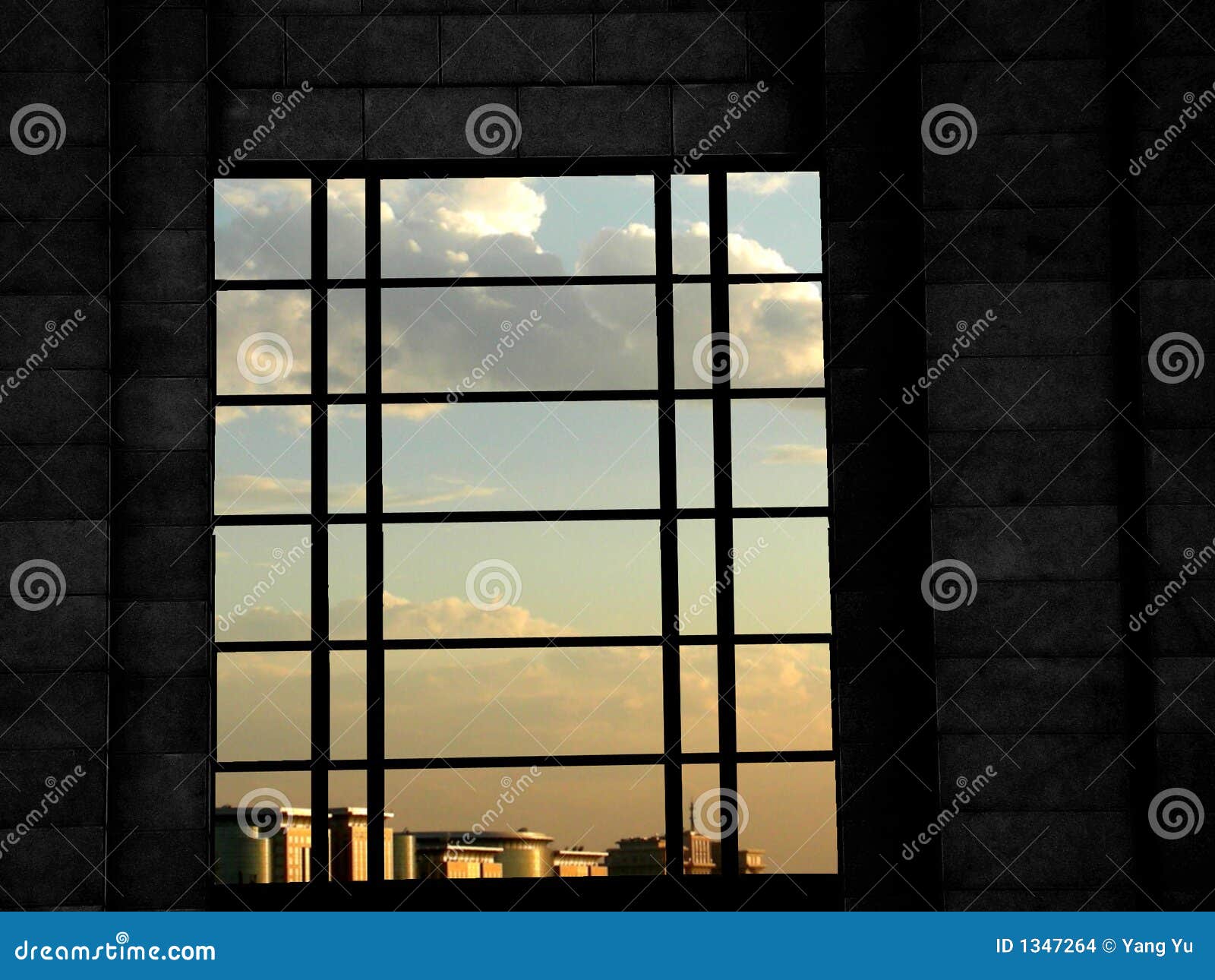 Window and blue sky stock photo. Image of evening, peace - 1347264