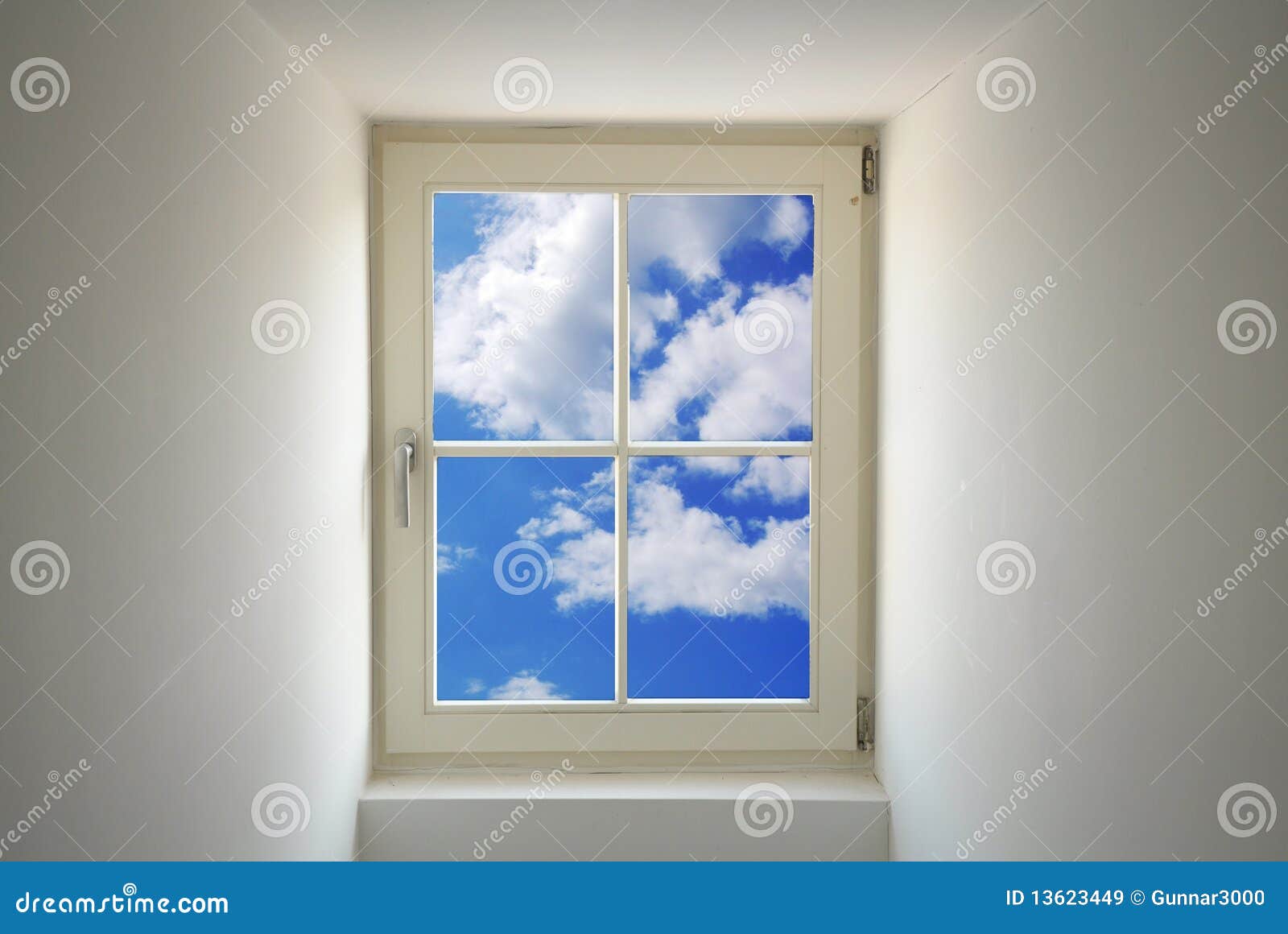 Window and blue sky stock image. Image of discover, creative - 13623449