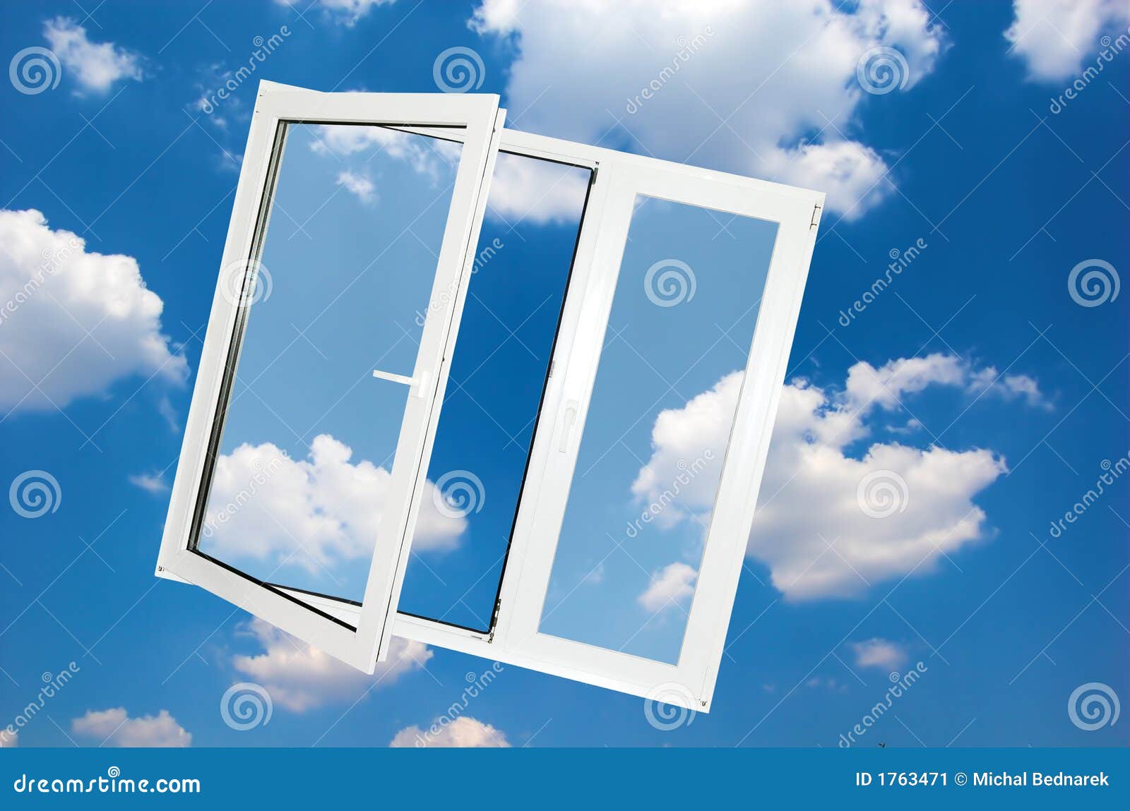 Window on blue sky stock image. Image of exit, object - 1763471
