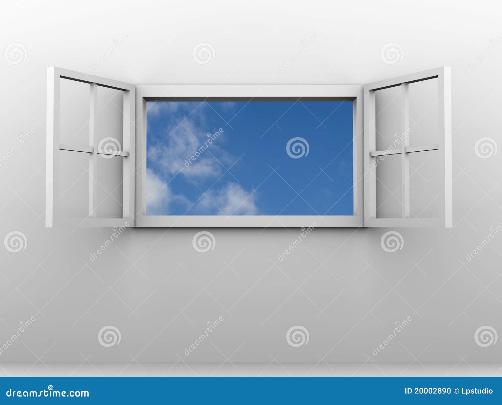 Window with blue sky stock illustration. Illustration of wind - 20002890