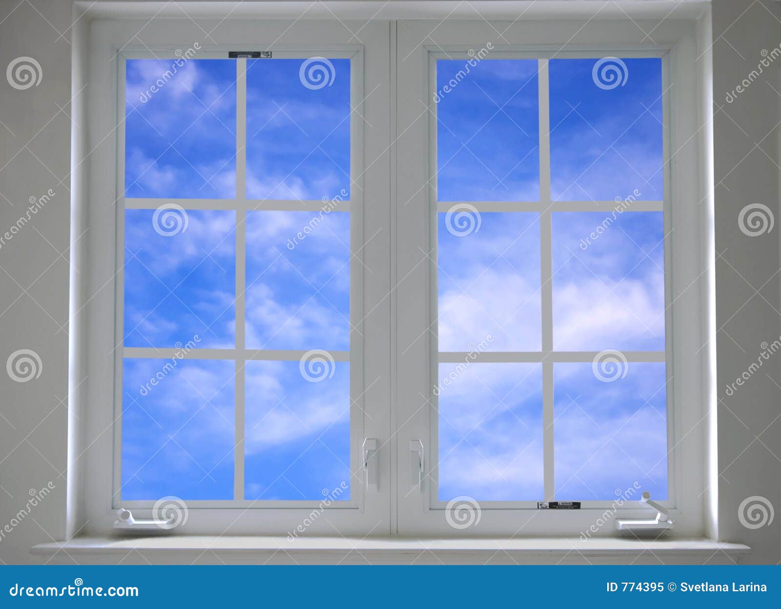 Window with blue sky stock image. Image of window, fresh - 774395