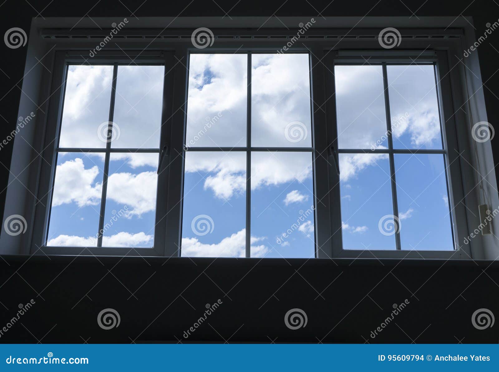 Window and blue sky stock photo. Image of room, inside - 95609794
