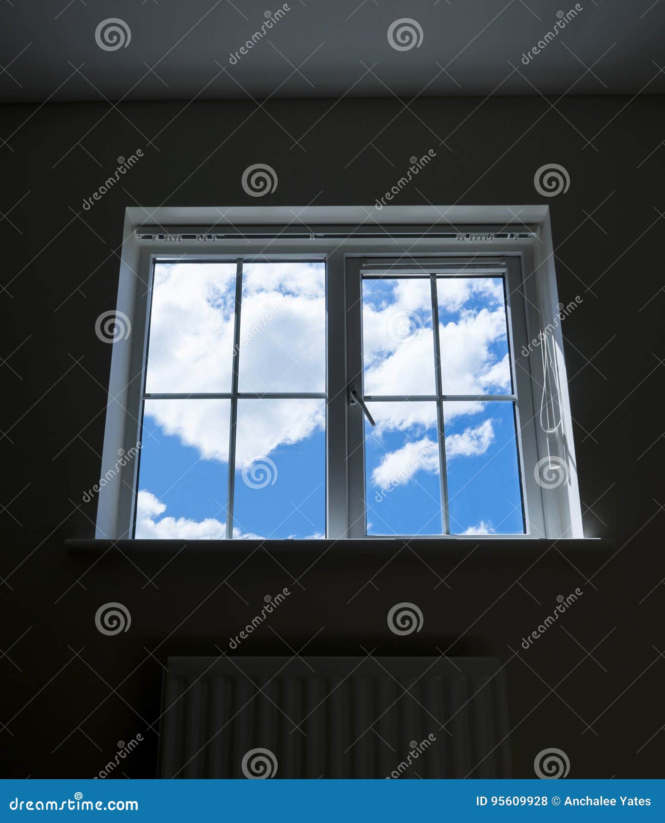 Window and blue stock photo. Image of interior, inside - 95609928