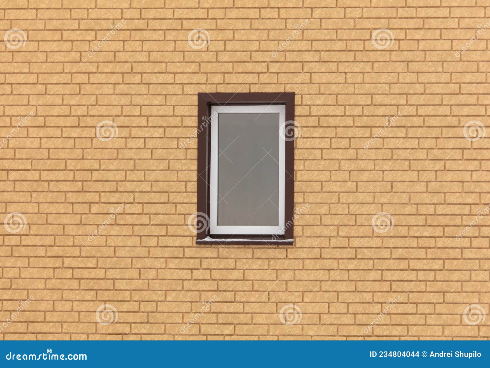 A window in a brick house. stock photo. Image of stone - 234804044