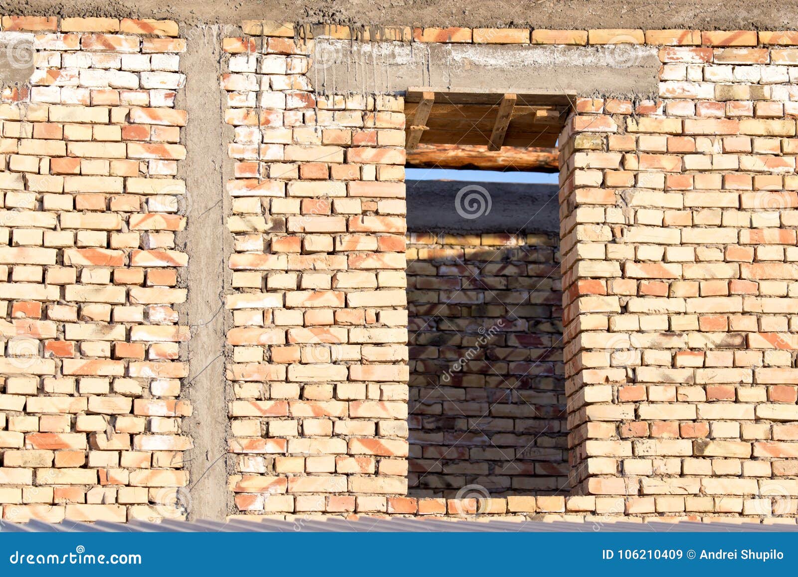 Window in a brick house stock image. Image of home, modern - 106210409