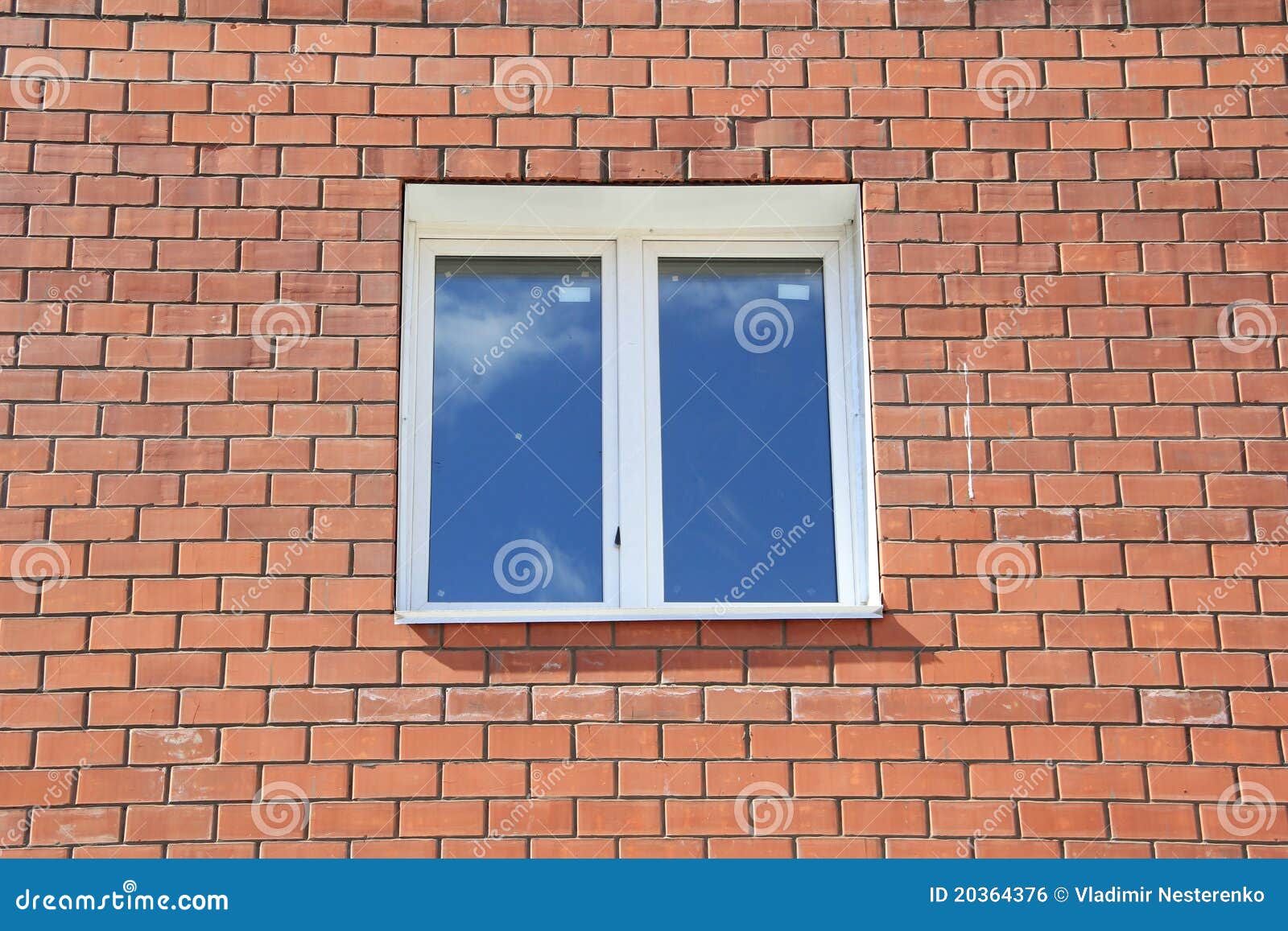 Window in brick new home stock photo. Image of home, city - 20364376