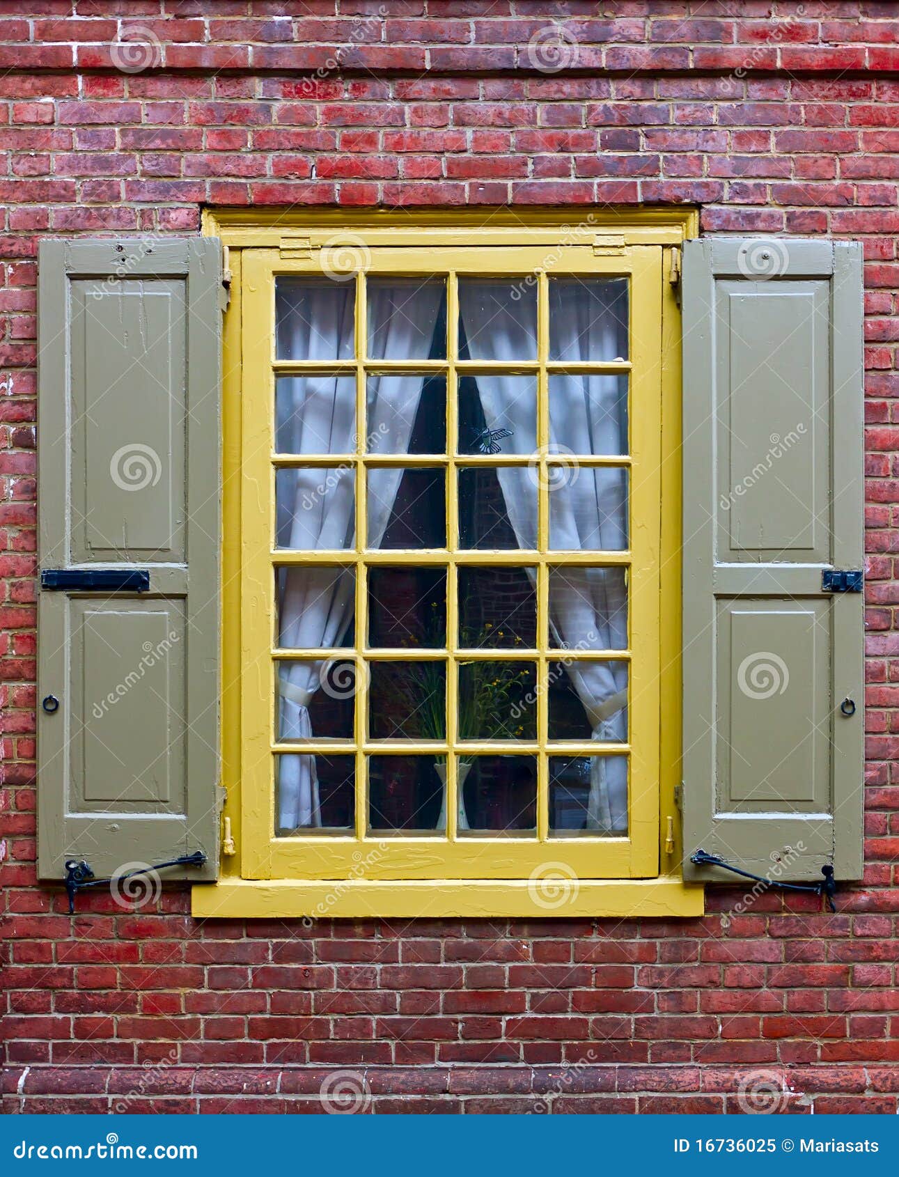 A window in brick wall stock image. Image of wall, detail - 16736025
