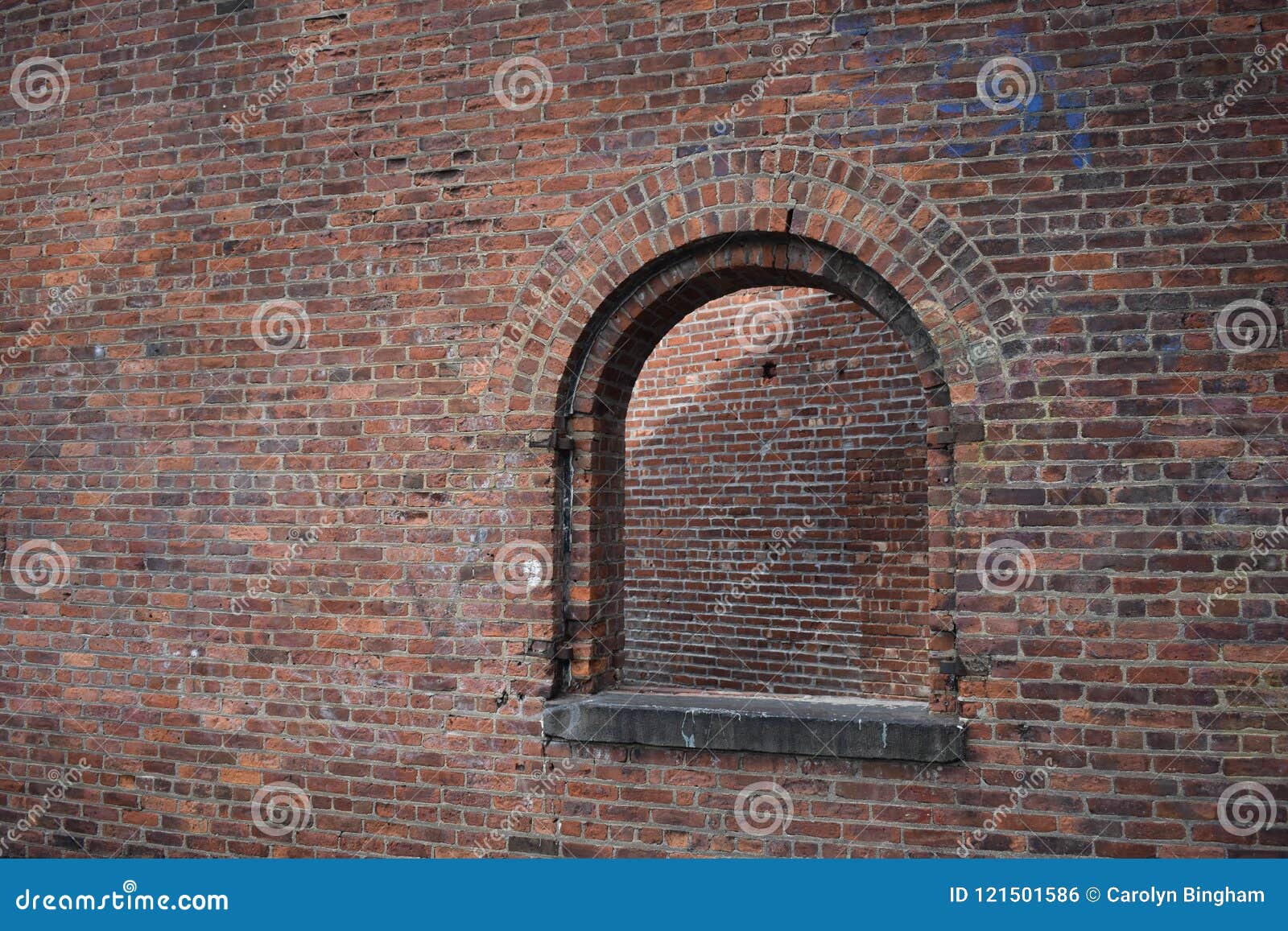 Window in the Brick Wall stock photo. Image of york - 121501586