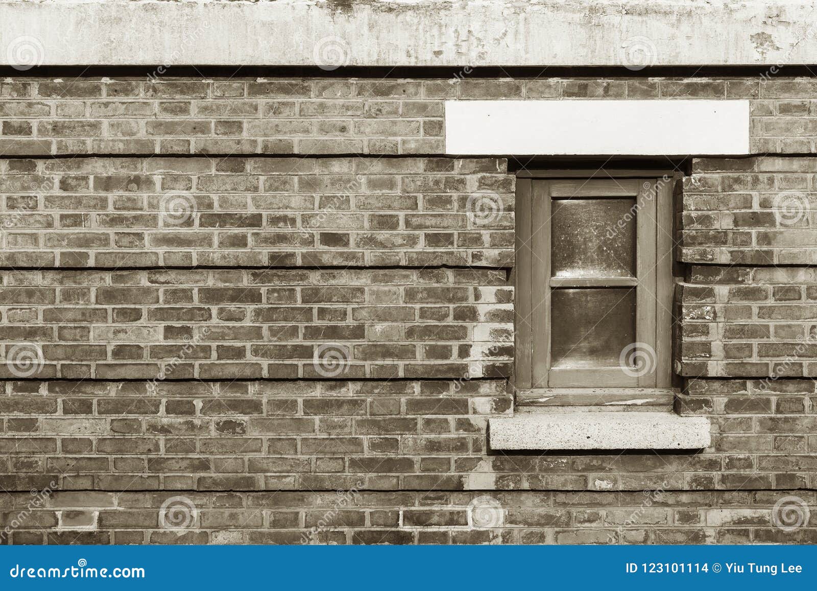 Window in brick wall stock photo. Image of closed, space - 123101114