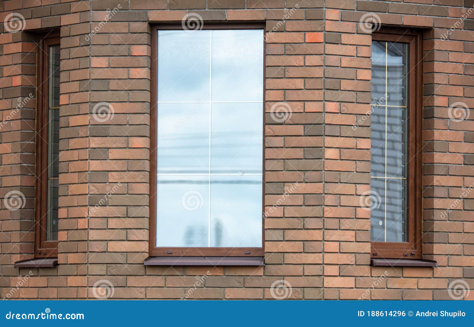 Window in the brick walls stock photo. Image of architecture - 188614296