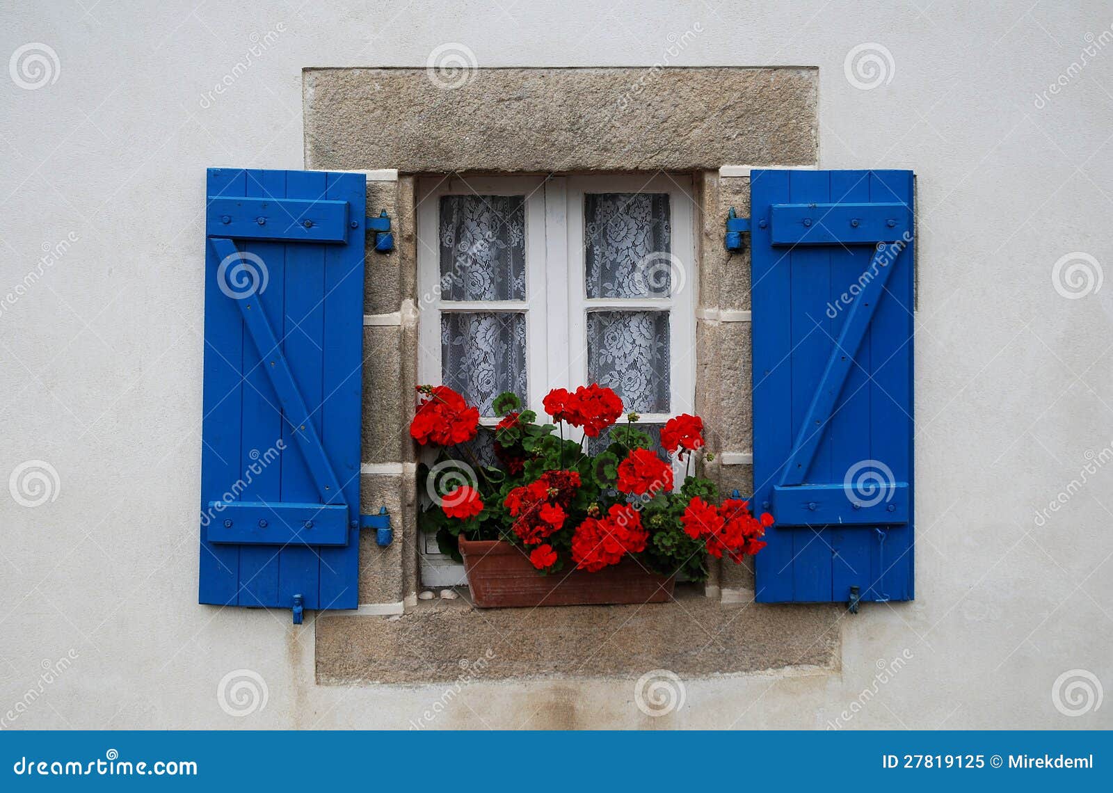 Window in Brittany, France stock image. Image of village - 27819125