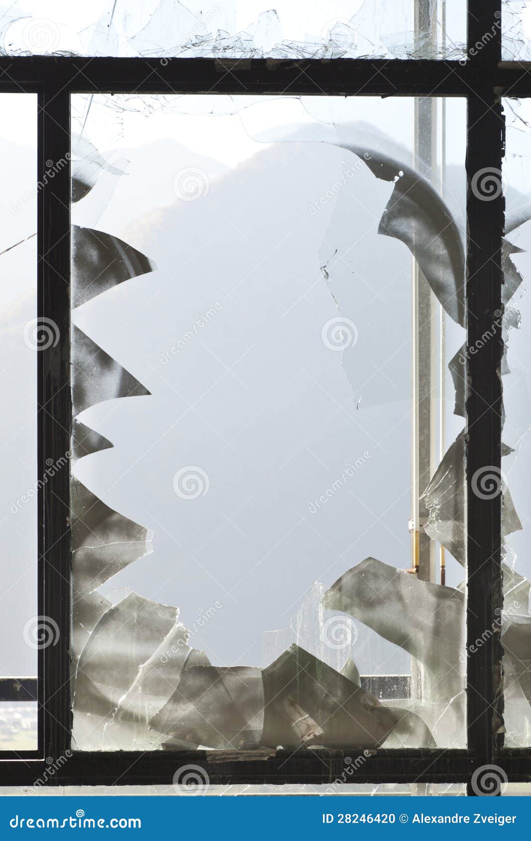 Window broken stock photo. Image of sharp, frame, background - 28246420
