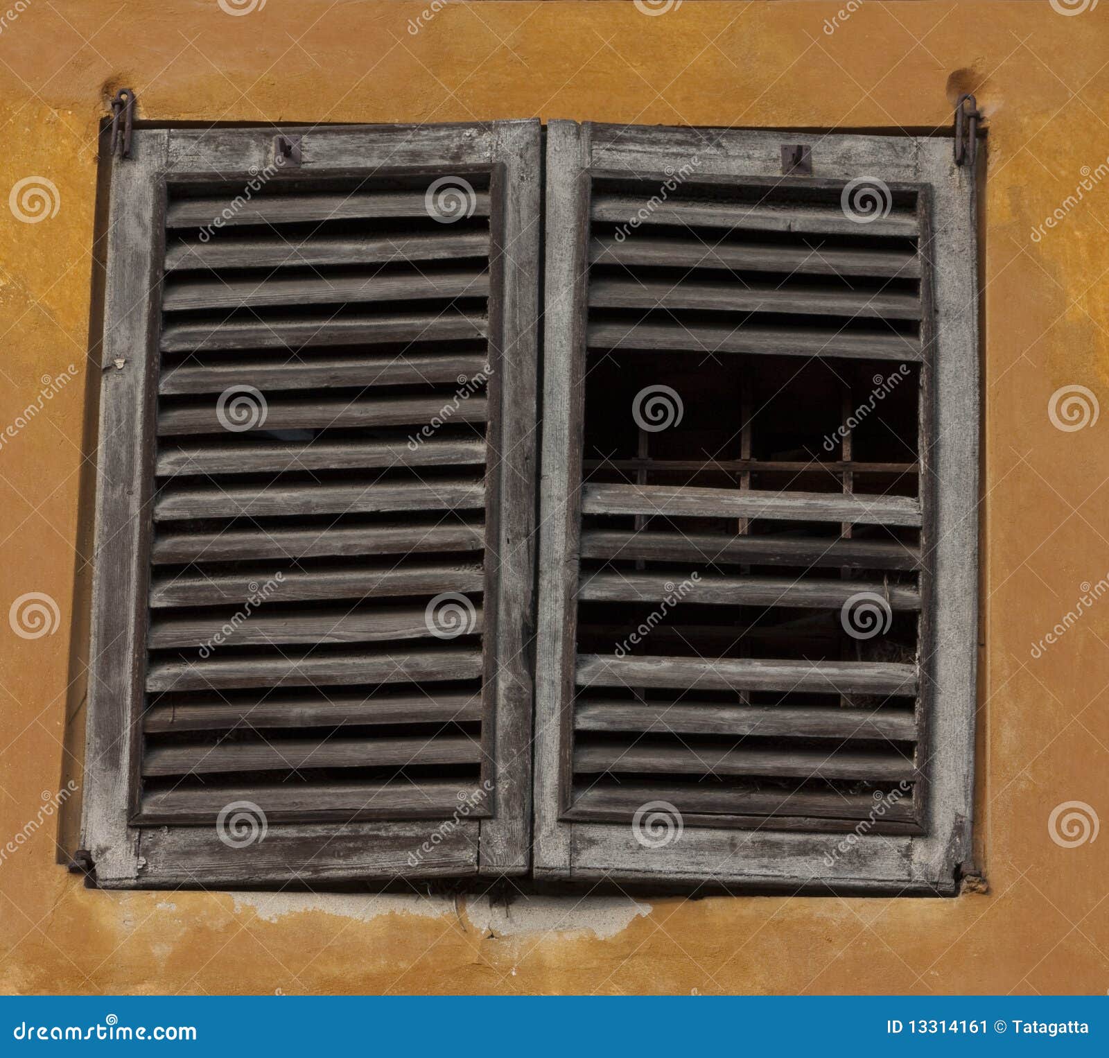 Window with broken shutter stock image. Image of wooded - 13314161