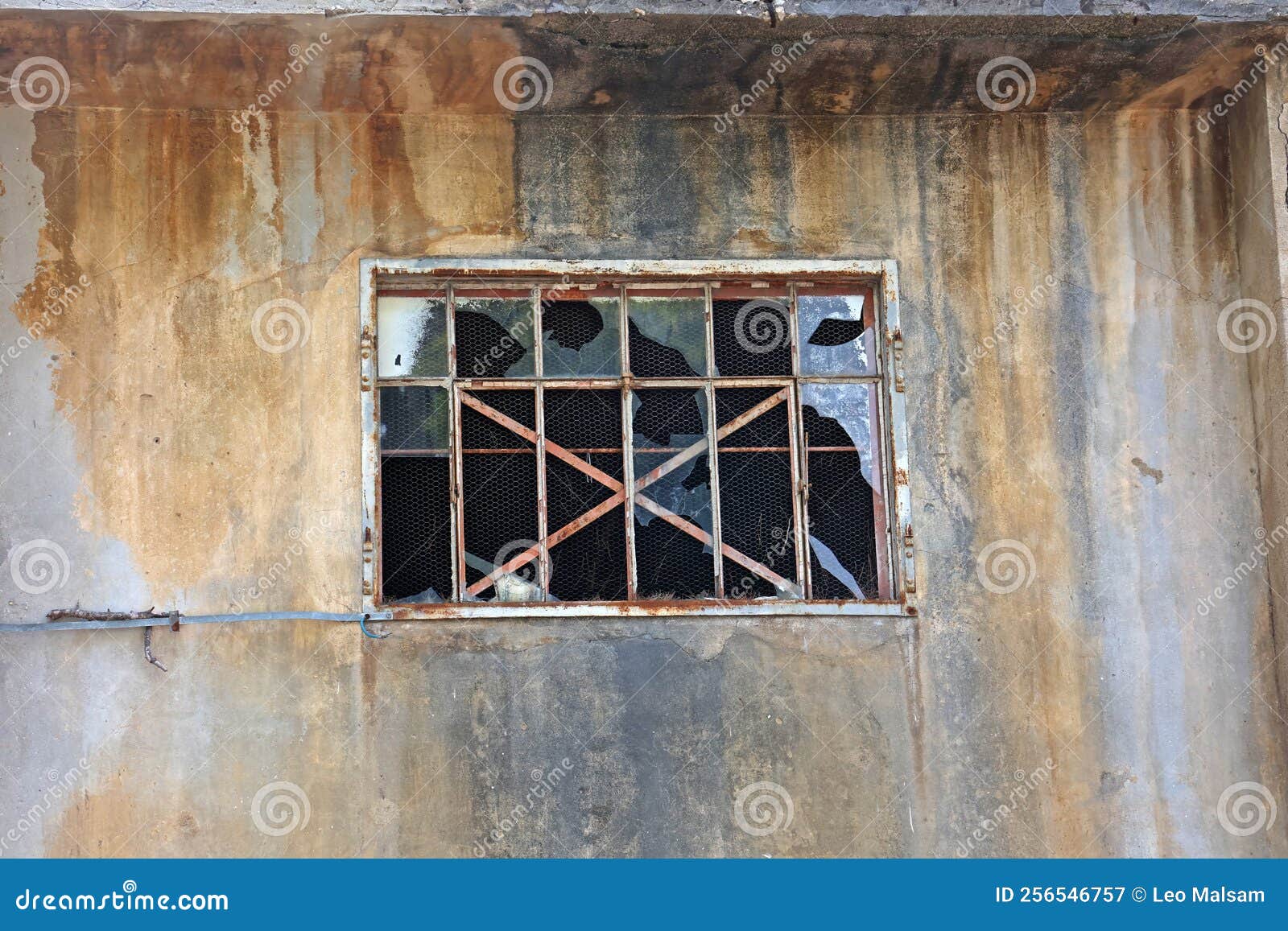 Window with Broken Windows in an Abandoned House Stock Image - Image of ...